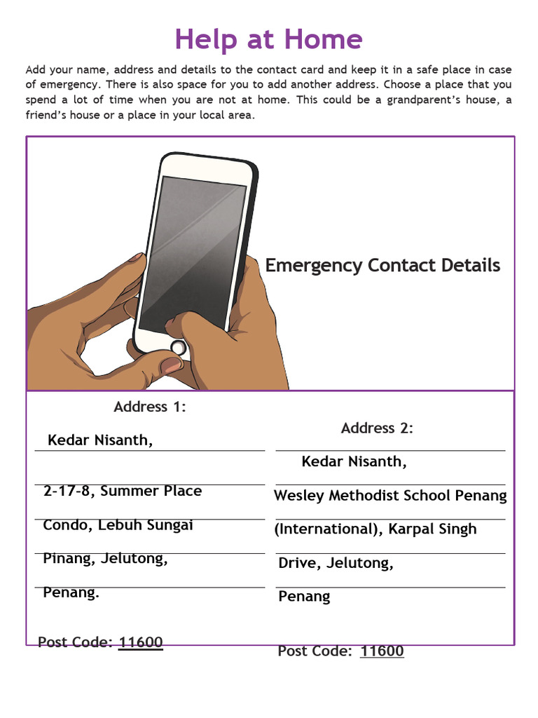 Help at Home Activity Sheet | PDF