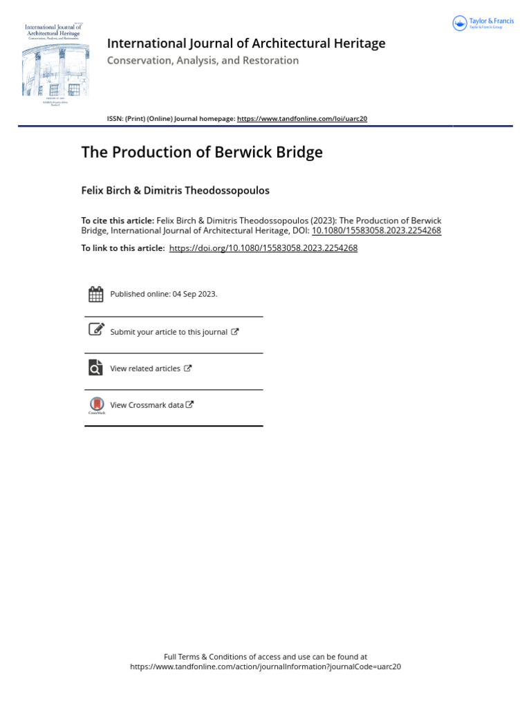 (International Journal of Architectural Heritage) Birch, F ...