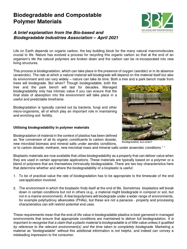 Biodegradable-and-Compostable-Plastics-April-2021-1 | PDF | Biodegradation | Compost
