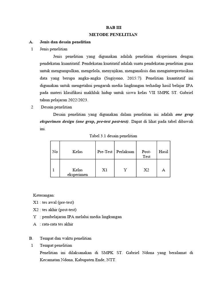 Bab III Lanjutan Skripsi | PDF | Metode & Bahan Ajar