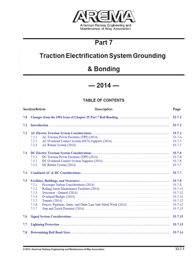 AREMA - Part 7 | PDF | Direct Current | Rail Transport