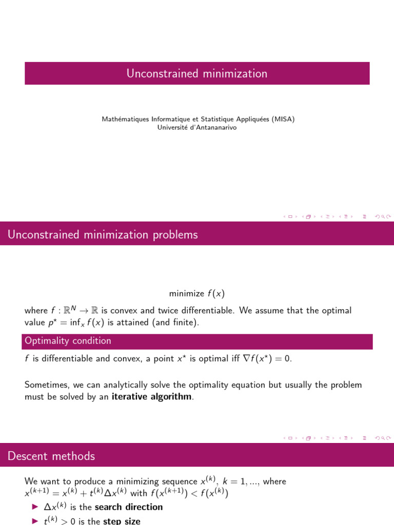 Unconstrained Minimization | PDF | Mathematical Optimization ... Unconstrained Minimization | PDF | Mathematical Optimization ...