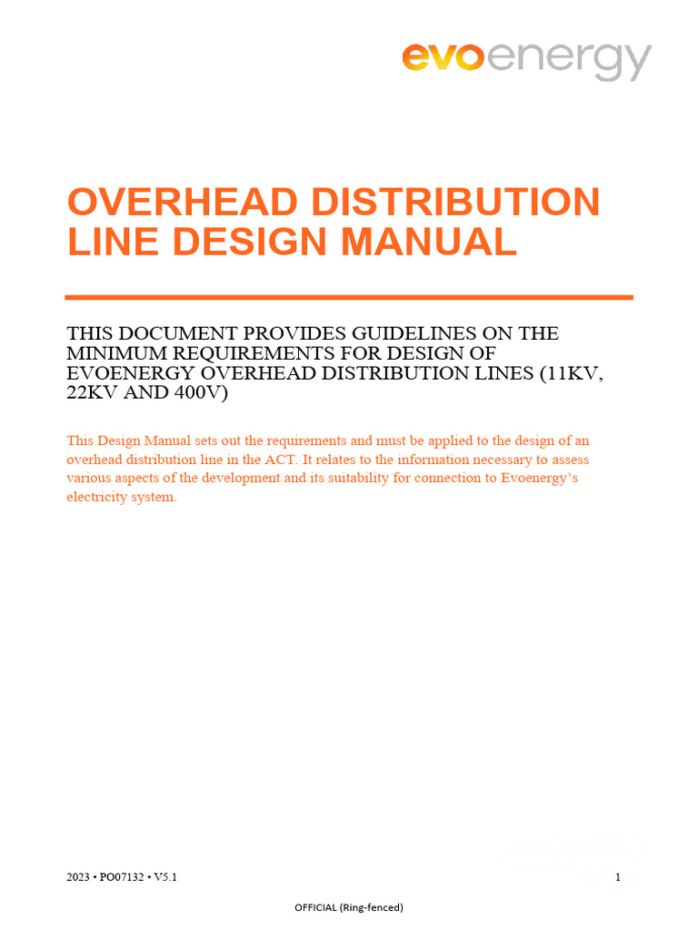 PO07132 Overhead Line Distribution Design Manual | PDF | Insulator ...