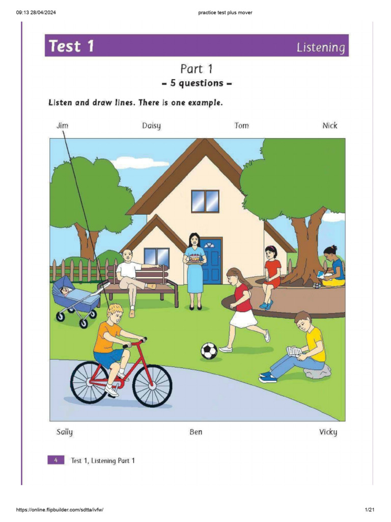 Movers Practice Test Plus Guide | PDF