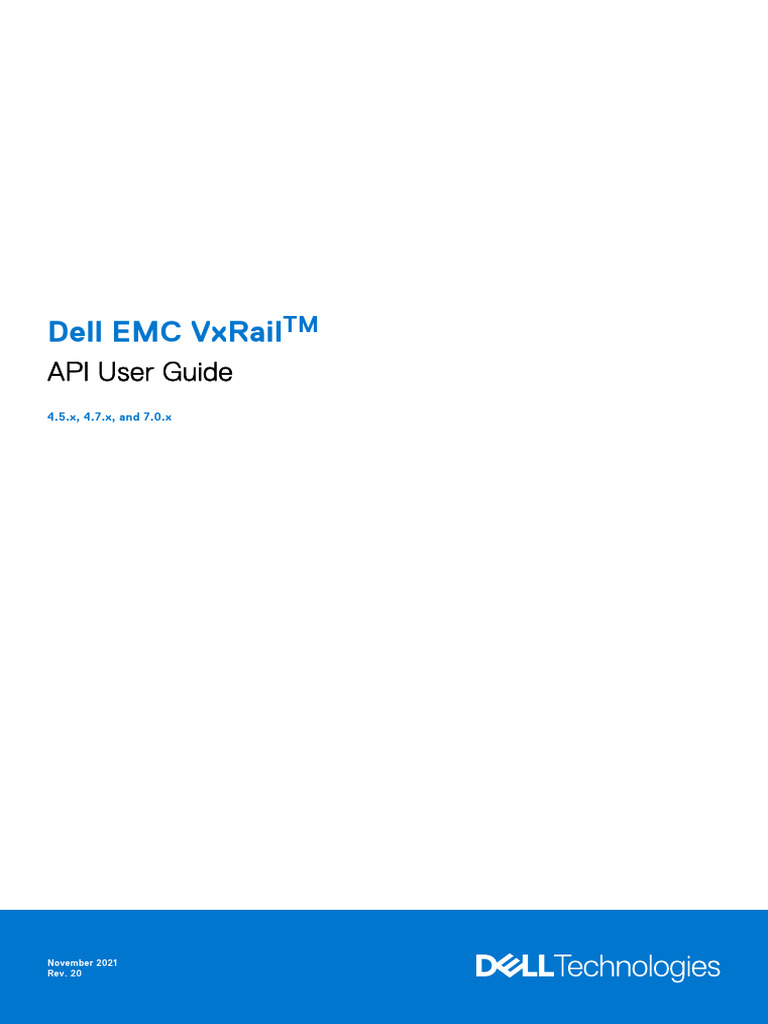 Vxrail Api Guide 20 | PDF | Ip Address | Computing