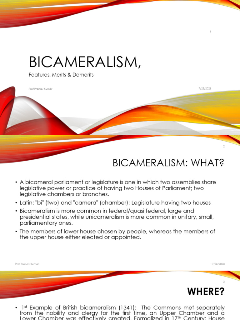 Understanding Bicameralism: Features & Impact | PDF | Accountability ...