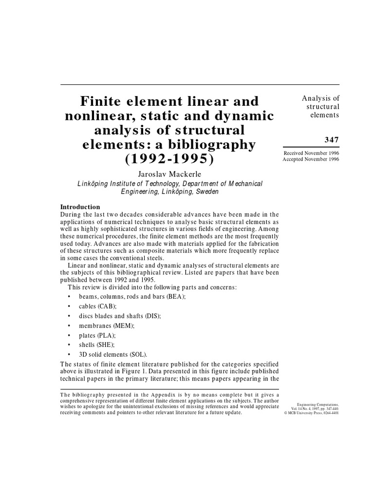 Fem Bibliography | PDF | Beam (Structure) | Buckling