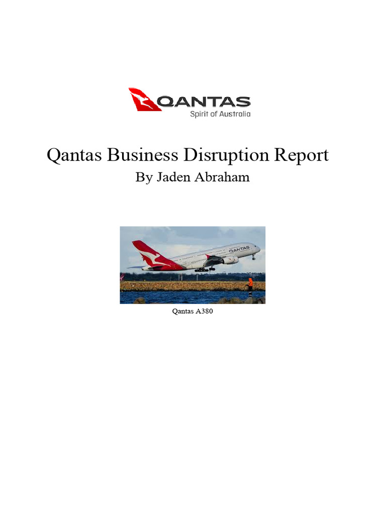 Qantas Business Disruption Report | PDF | Airlines | Frequent Flyer Program