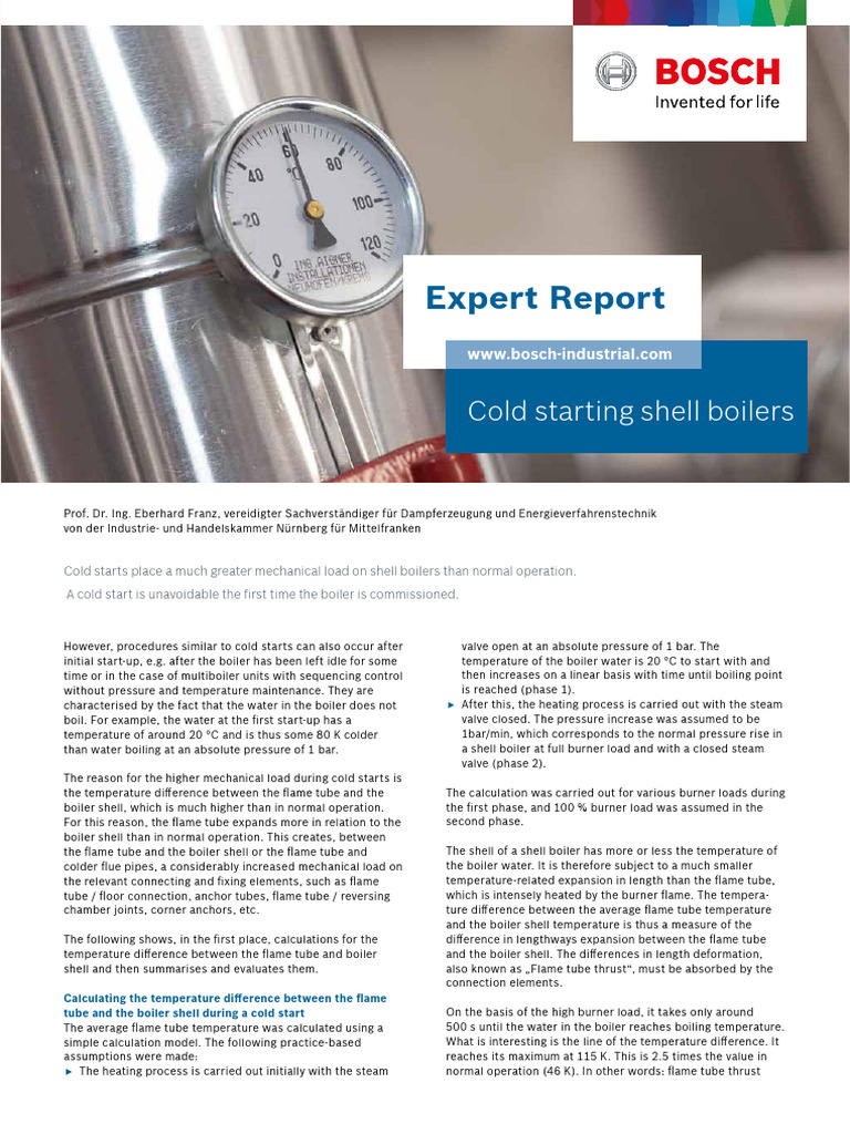Whitepaper Cold Start Boilers | PDF | Boiler | Temperature