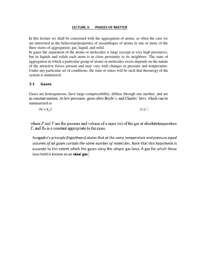 PHASES OF MATTER | PDF | Gases | Metrology