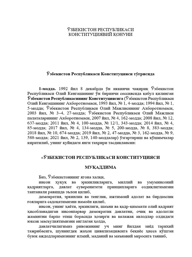 Konstitutsiya | PDF