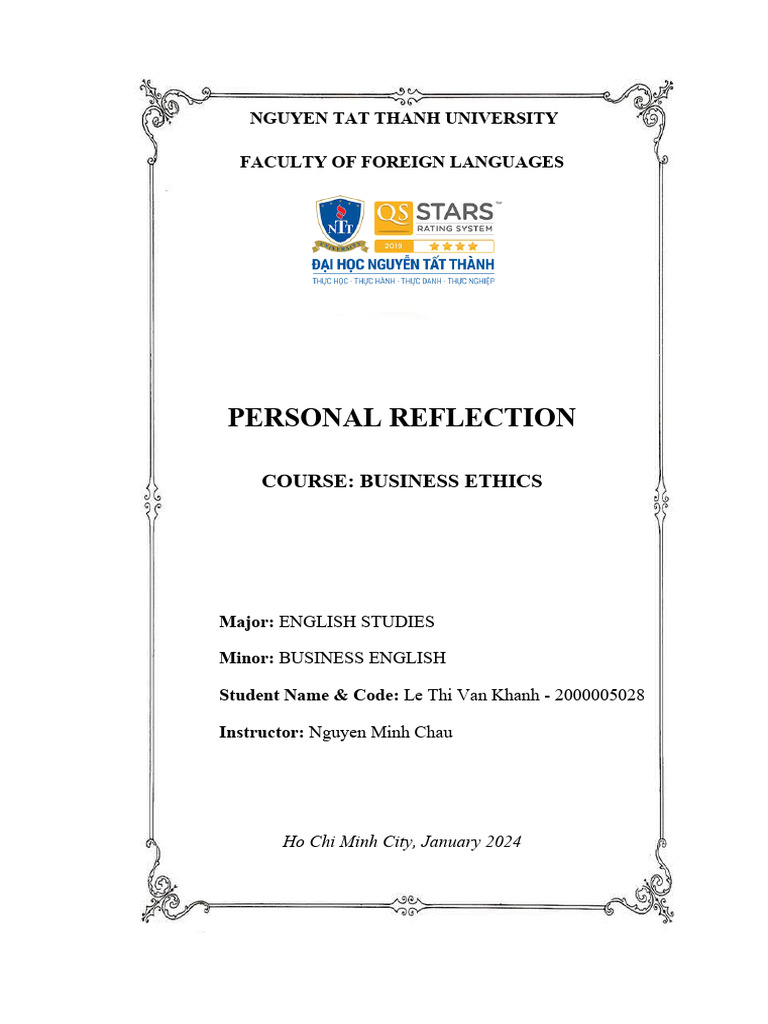 Le Thi Van Khanh - Bussiness Ethics - 2000005028 | PDF | Sustainability ...