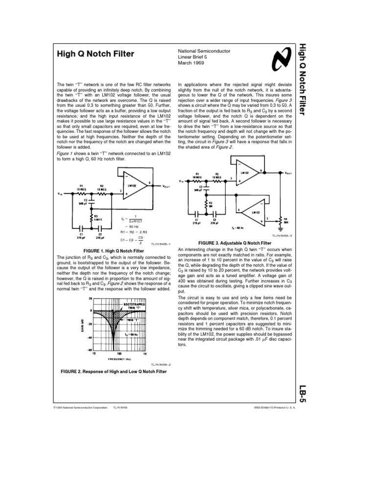 Twin T Notch | PDF | Electronic Filter | Capacitor