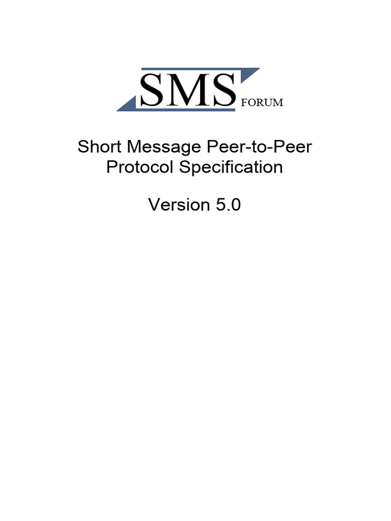 SMPP v5 | PDF | Computer Network | Service Industries