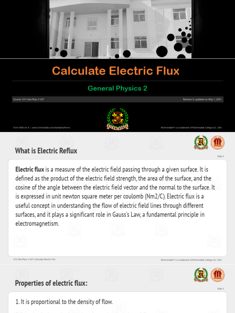LP07-Gen - Phys 2 Calculate Electric Reflux - Rev0 | Download Free PDF ...