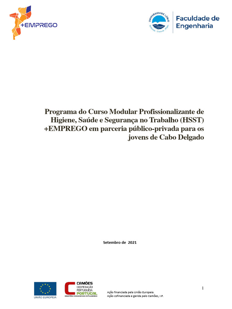 Programa Do Curso Intensivo de HSST UNILURIO | PDF | União Europeia | Economia