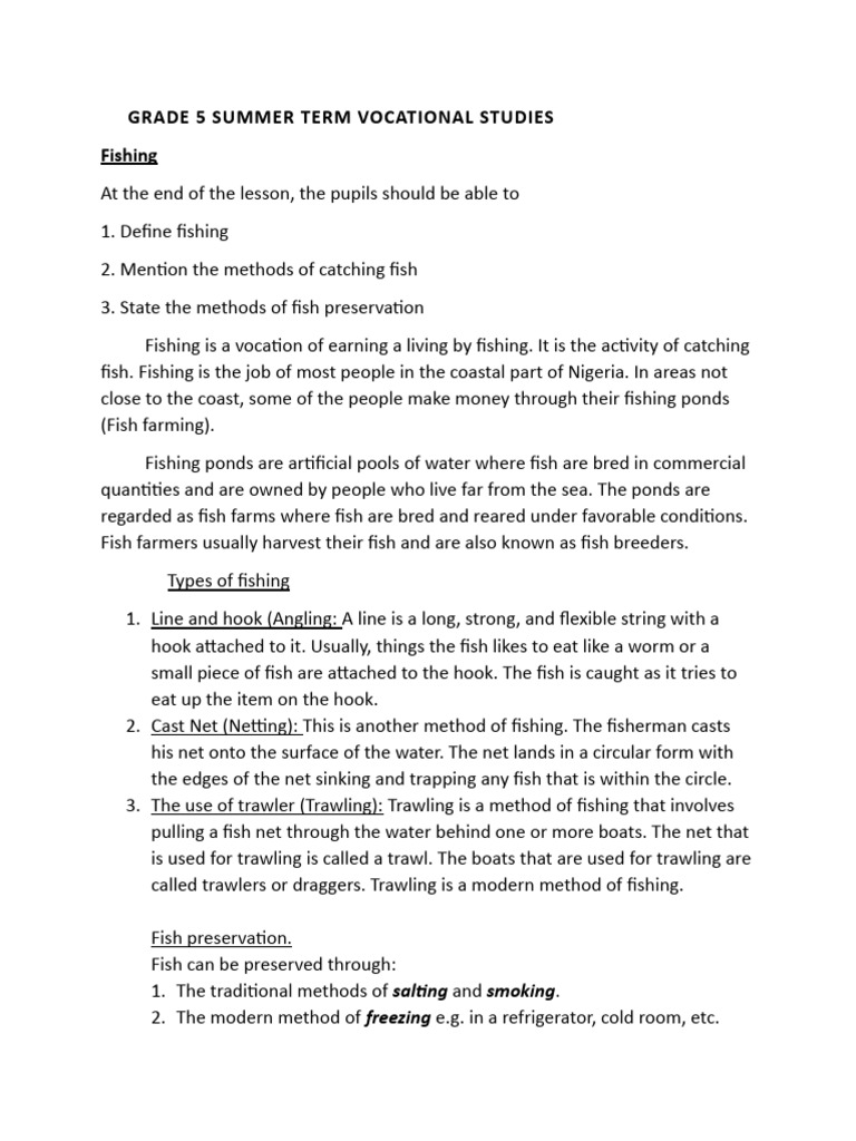 Grade 5 Summer Term Vocational Studies | PDF | Beadwork | Bead