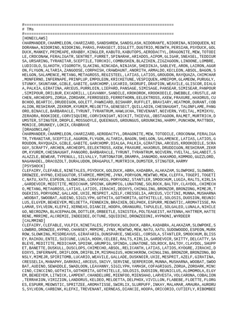 TM | PDF | Nintendo Franchises | Pokémon