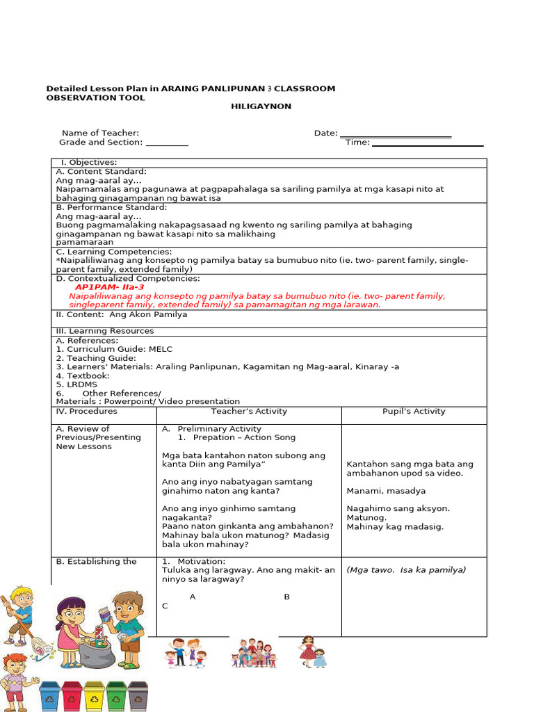 Ap DLP Lesson Plan in Ap Hiligaynon | PDF