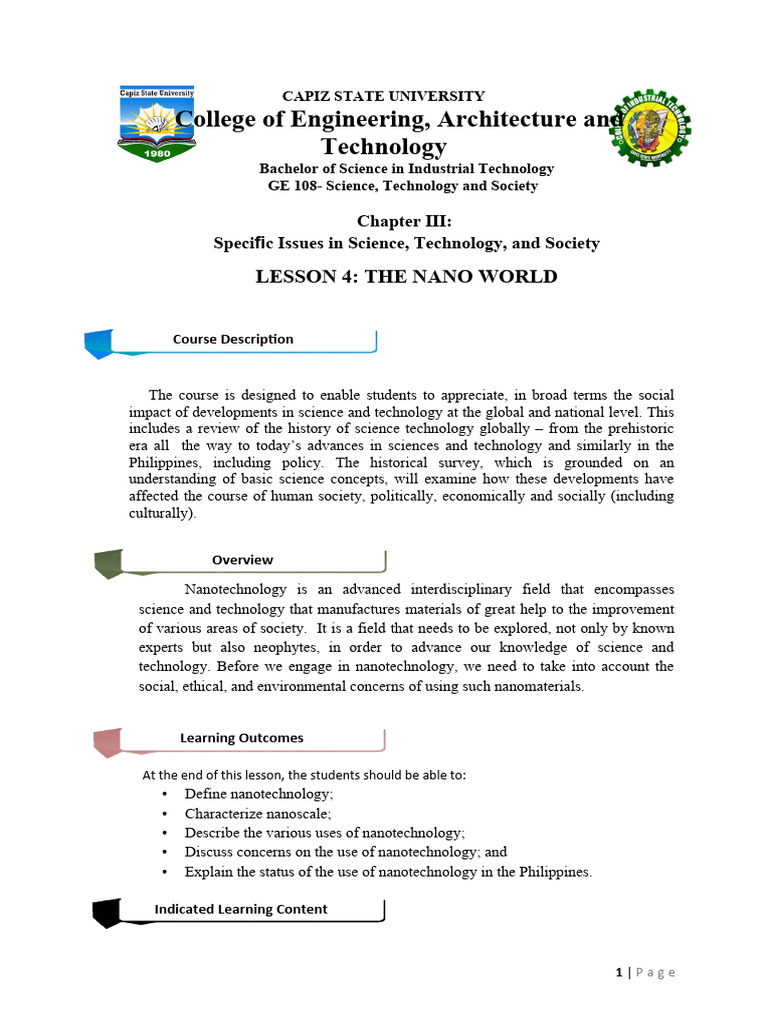 LESSON 4 6 Finals STS | PDF | Nanotechnology | Stem Cell