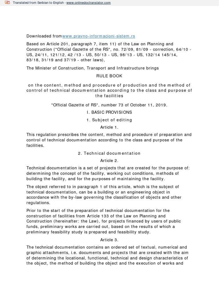 Rulebook - Technical Document Preparation and Review | PDF | Regulatory ...