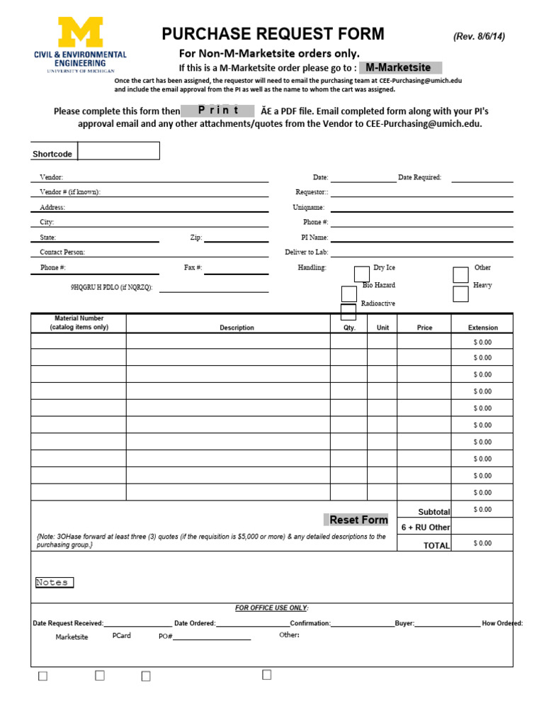 Cee Purchase Request Form | PDF | Computing