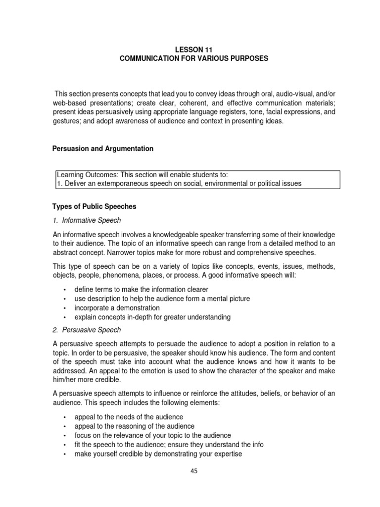 Lesson 11 in GE 8 | PDF | Essays | Persuasion