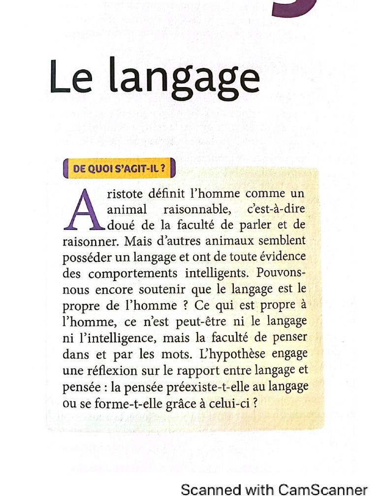 Le Langage | PDF