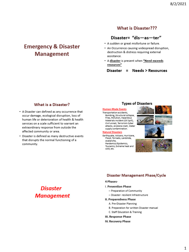 Disaster Management and Preparedness Guide | PDF | Natural Disasters ...