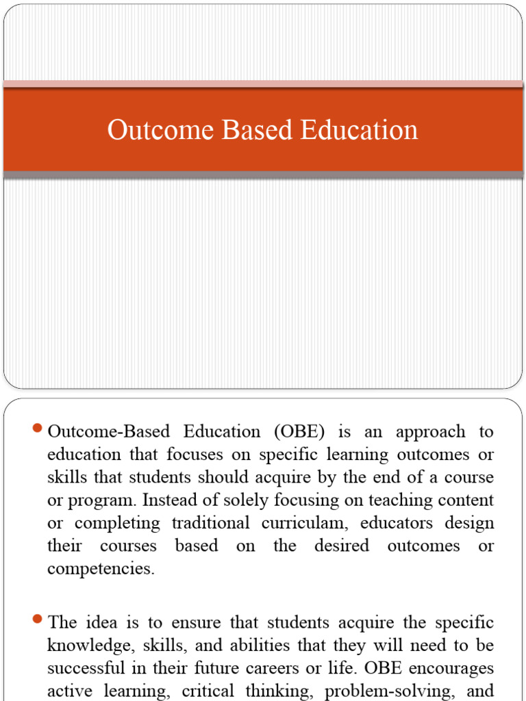 Outcome Based Education | PDF | Engineering | Science
