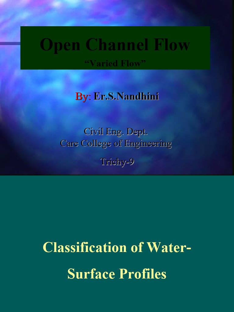 9670lec (11) CVE 313 G.V. Flow | PDF | Slope | Continuum Mechanics