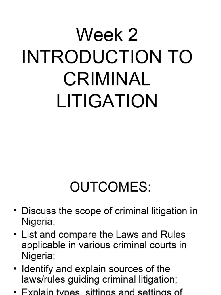 (Week 2) INTRODUCTION TO CRIMINAL PROCEDURE | PDF | Bail | Plea