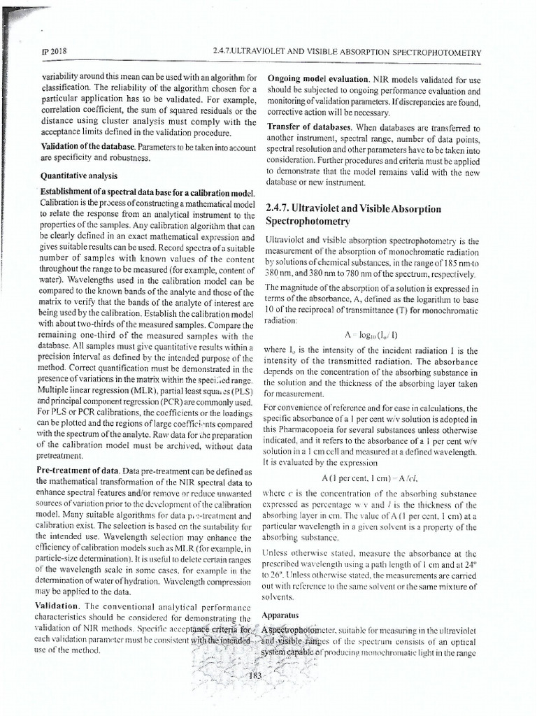 UV Spectros | PDF