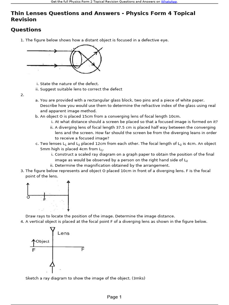 Physics Form 4 Topical Revision | PDF | Electromagnetic Radiation ...