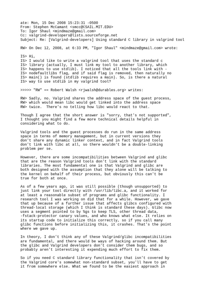 Why No Libc | PDF | Computer Science | Software Why No Libc | PDF | Computer Science | Software