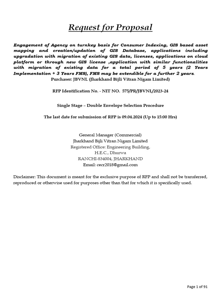 RFP for GIS & Consumer Indexing | PDF | Geographic Information System ...