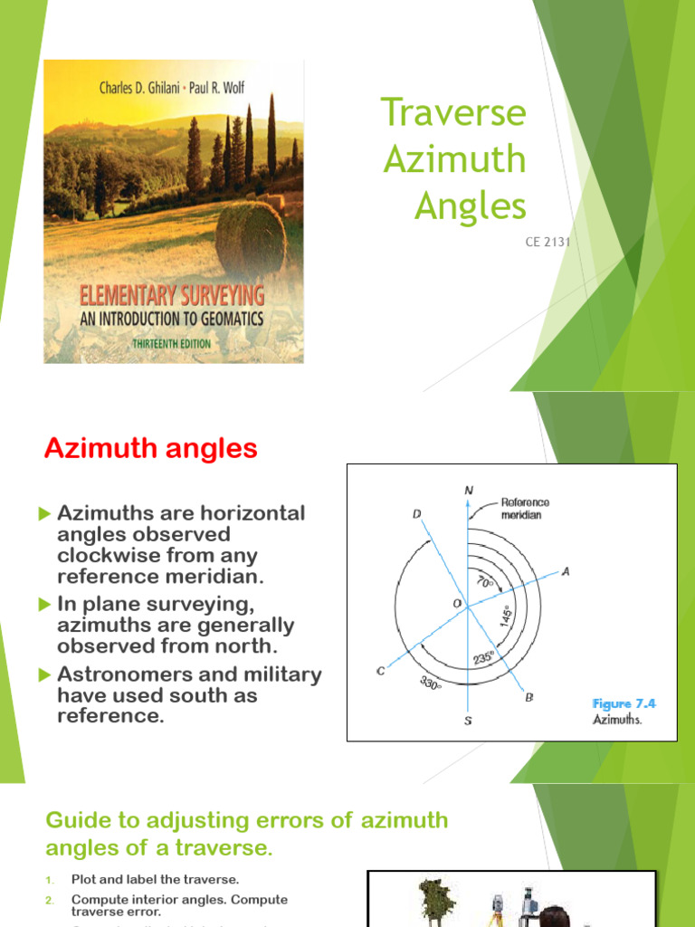 M5-4 Closed Traverse - Azimuths V21 | PDF | Azimuth | Angle