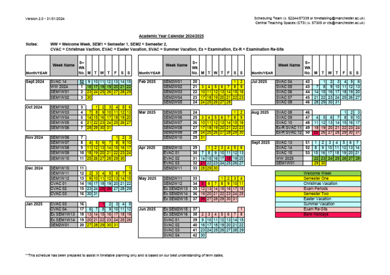 Academic Calendar 2024-25 v2 | PDF | Observances | Academia