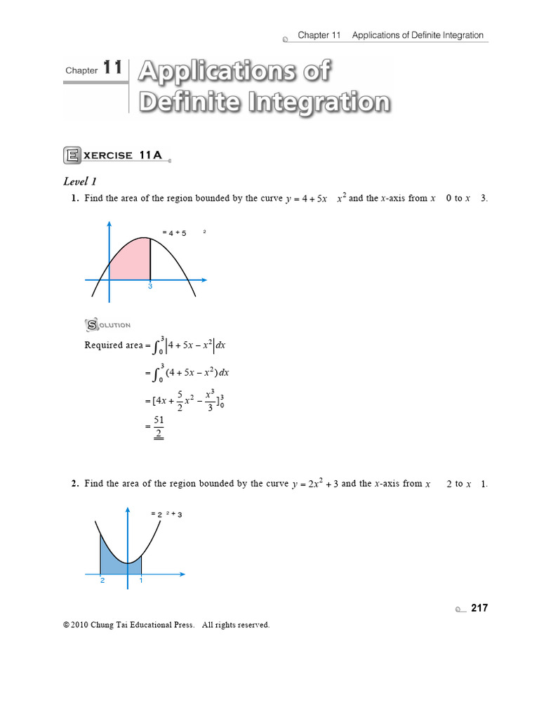 Ch11 Applications of Definite Integration | PDF | Elementary Geometry | Topology