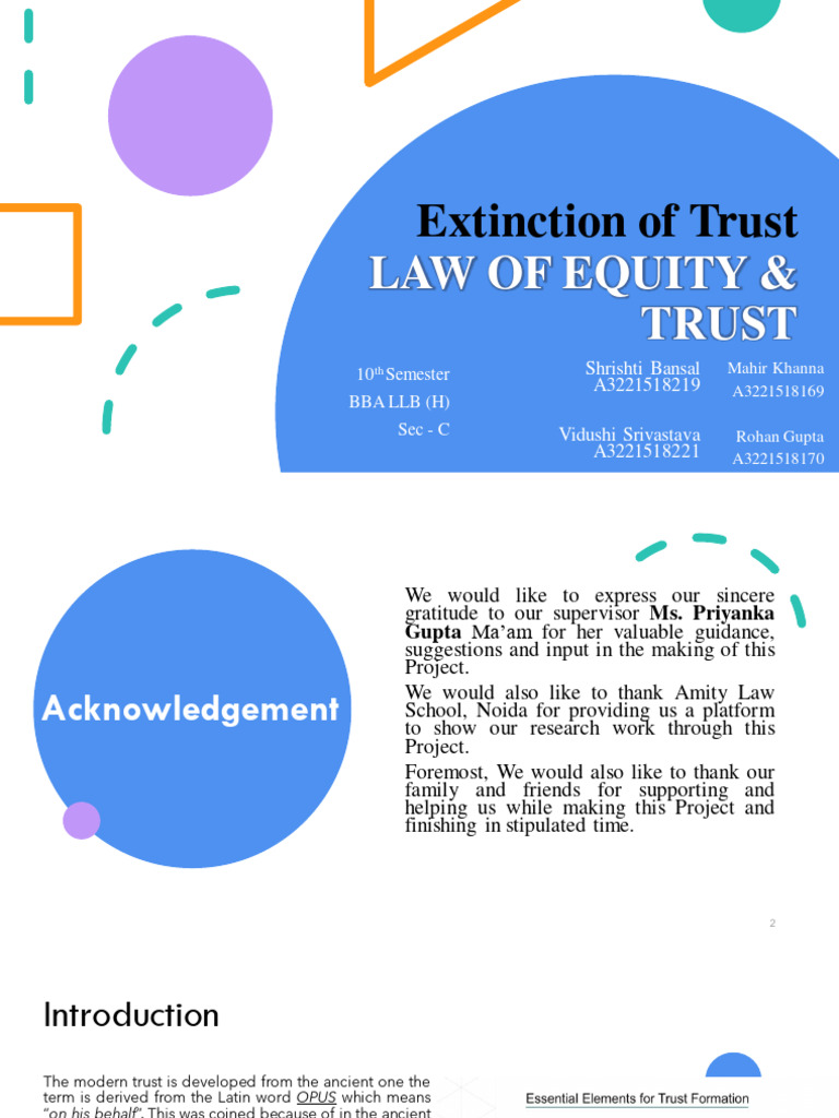 Extinction of Trust (Draft) | Download Free PDF | Natural Resources Law | Equity (Law)