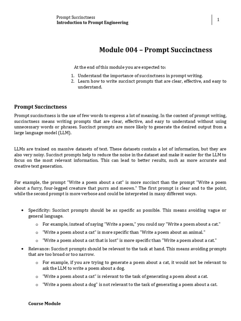 Prompt Engr Module 4 | PDF | Jargon | Learning
