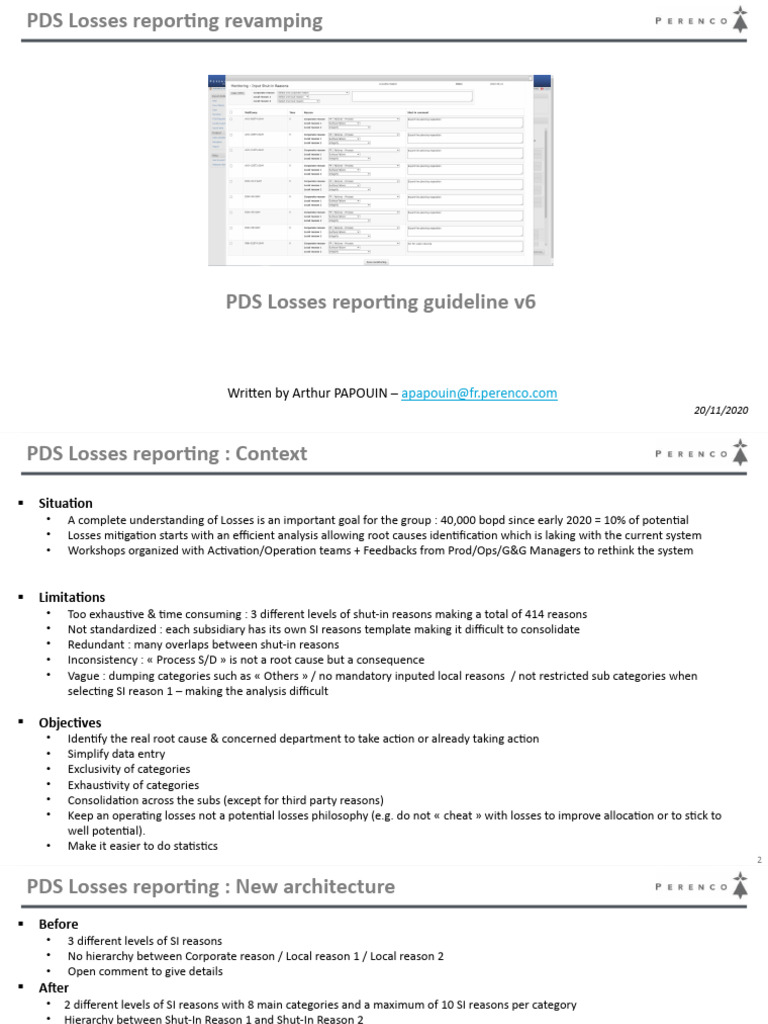 PDS - New Losses Reporting - Guideline - V6 - en | Download Free PDF ...