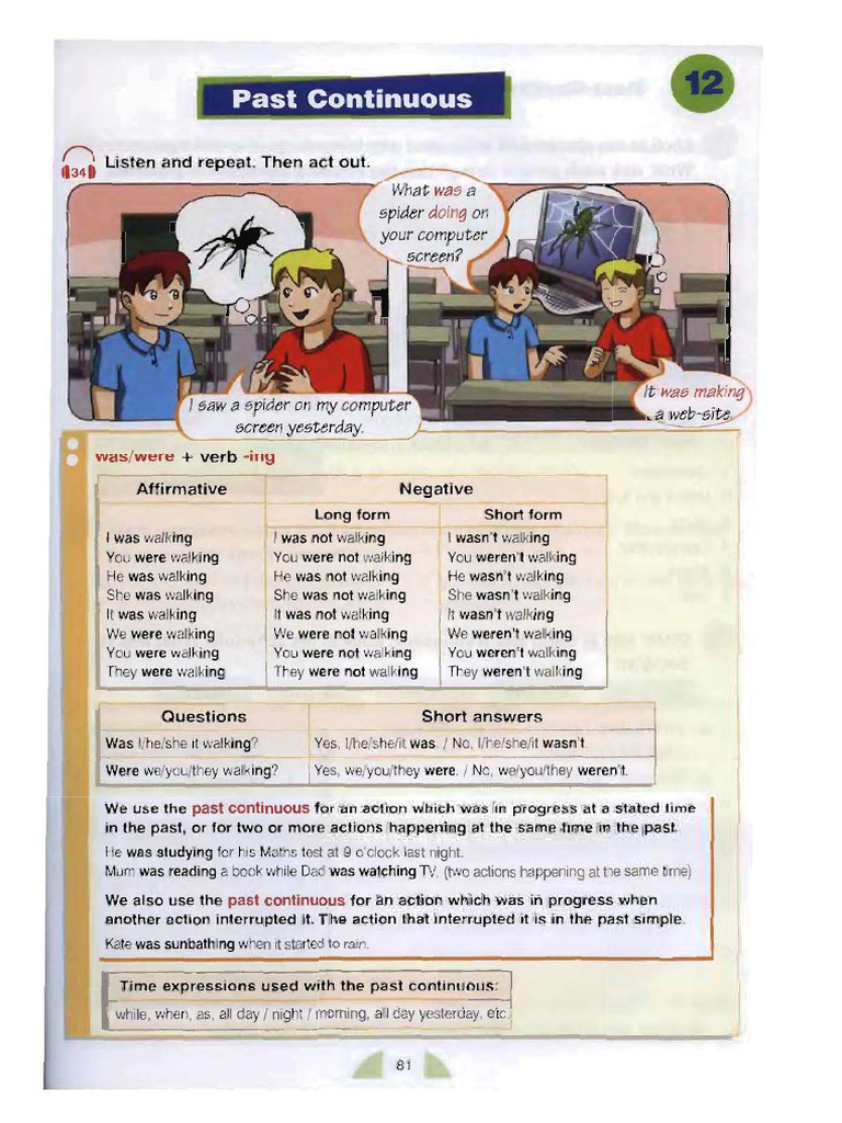 PAST CONTINUOUS | PDF