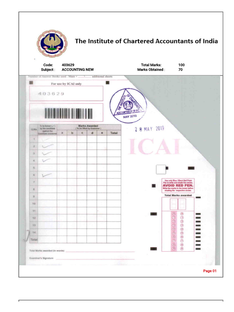 Inter ICAI Copy of Accounting AIR 1 | PDF