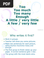 Grammar Too, Too Much, Too Many, (Not) Enough Worksheet - Live ...