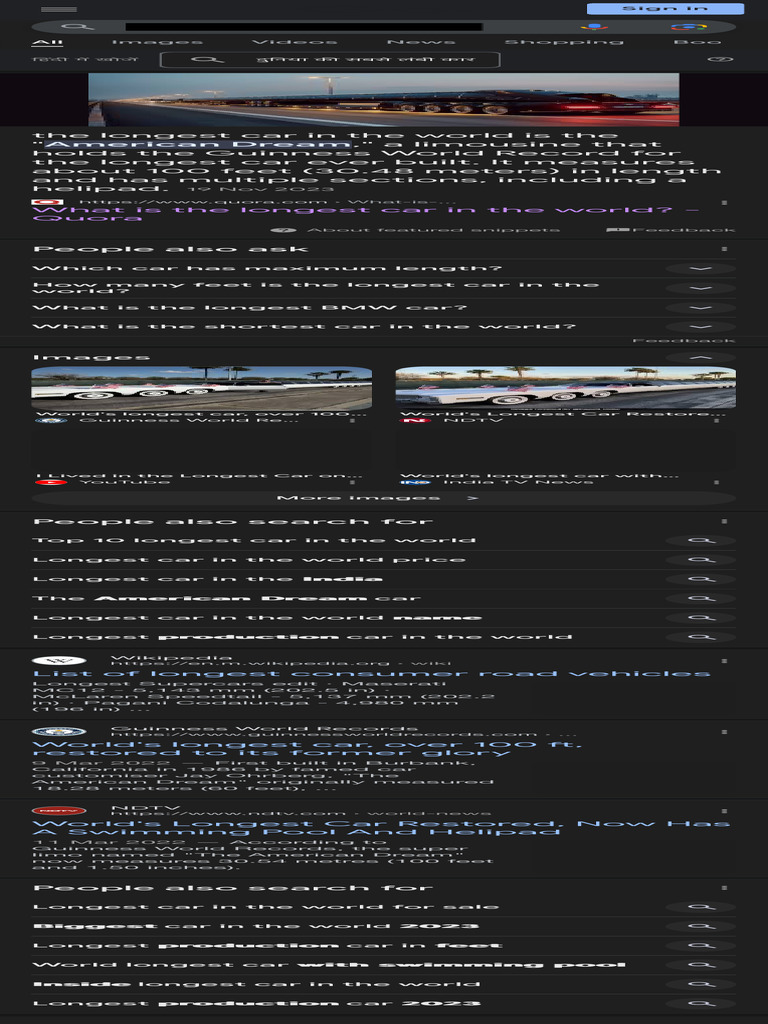 Longest Car in The World - Google Search | PDF | Car | Vehicles