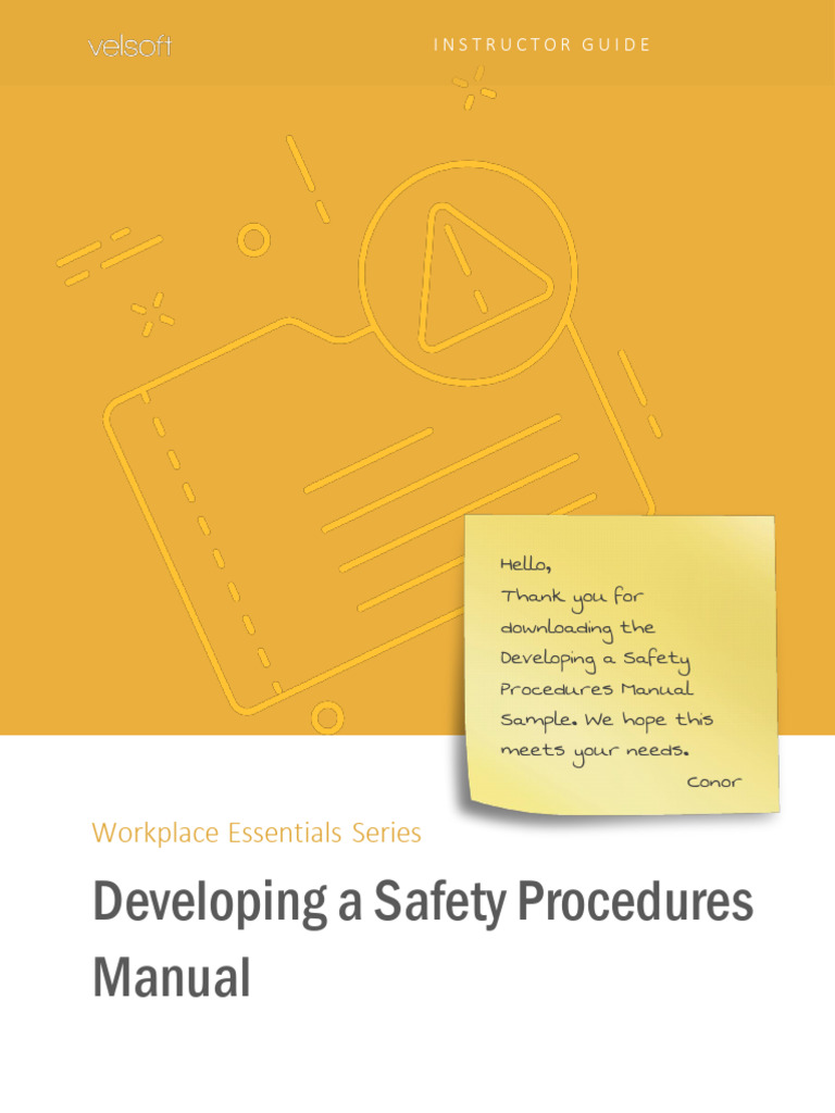 Developing A Safety Procedures (Workplace Essentials) | PDF | Safety ...