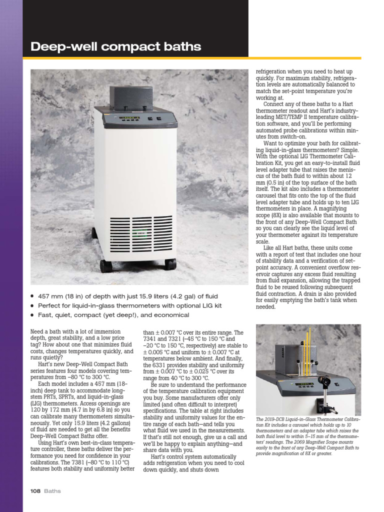 Fluke 6331 7321 7341 7381 Katalogseite en | PDF | Thermometer | Calibration