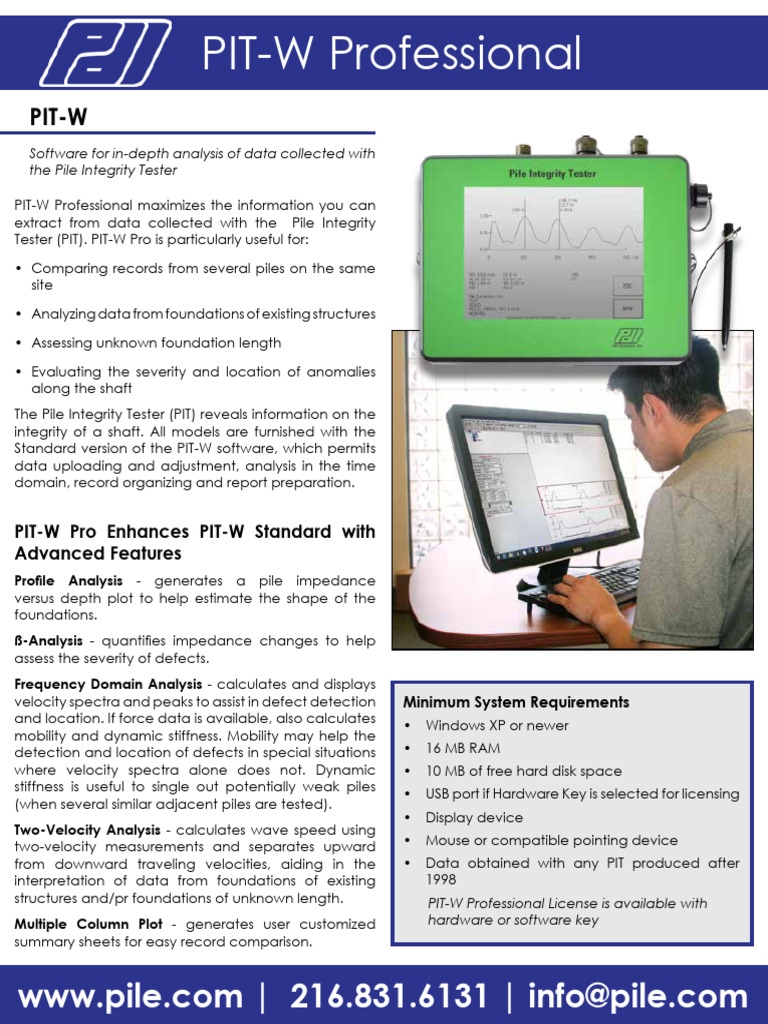 PDI PIT W Pro Brochure | PDF