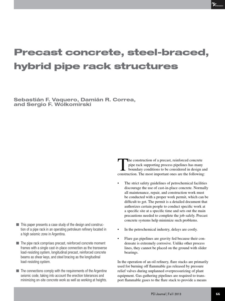 Precast Piperack | Download Free PDF | Concrete | Plasticity (Physics)